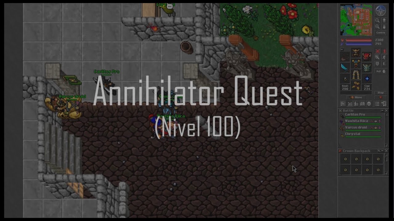 Tibia: Annihilator Quest, en Español (Demon Outfit) - YouTube