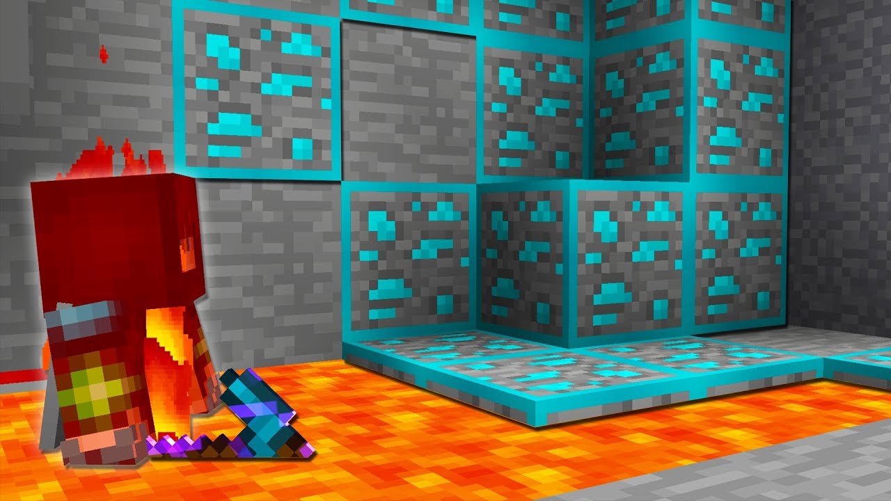 the luckiest diamond vein i've ever found in hypixel uhc.... - YouTube