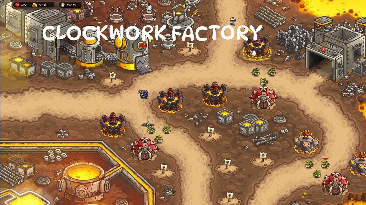 Kingdom Rush Vengeance - Clockwork Factory - Veteran 3 Stars [STEAM] - YouTube
