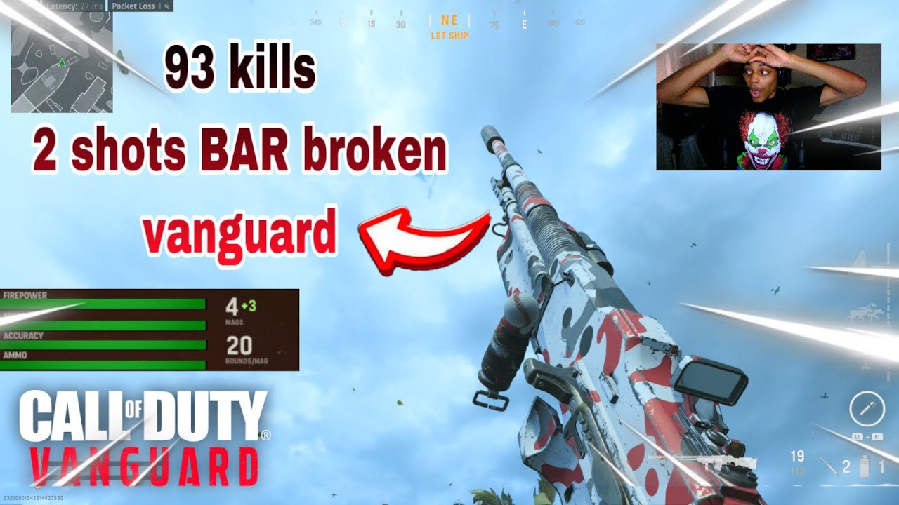 93 Kills (2 SHOT)🤯BAR Just Broken Vanguard Best BAR Class Setup! ( Call ...