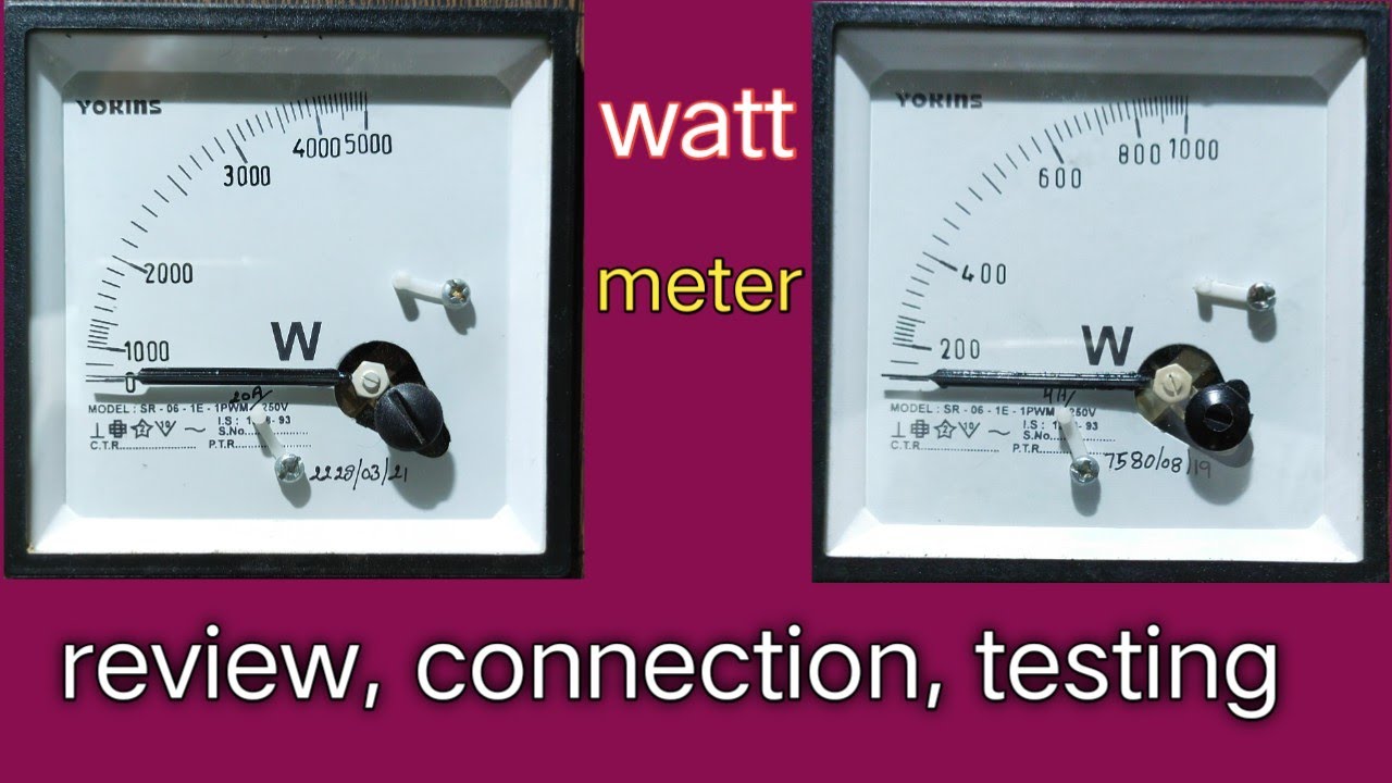 watt meter installation, review, connection, testing - YouTube