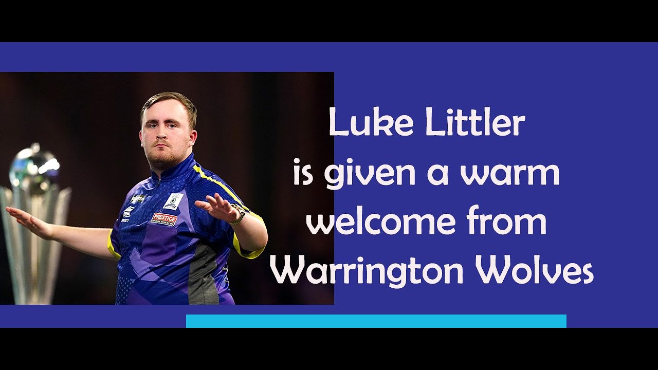 Luke Littler is given a warm welcome from Warrington Wolves - YouTube
