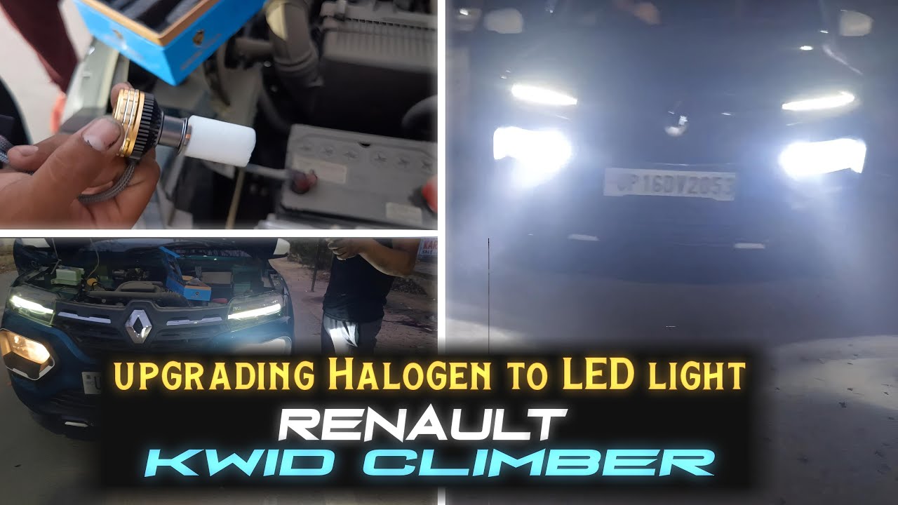 Installing LED light in Kwid climber | Upgrading halogen to led | Car ...