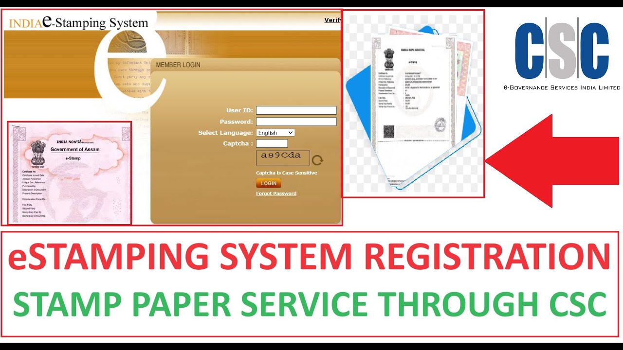 e-Stamping system Registration Through CSC 2024 | STAMP PAPER SERVICE # ...