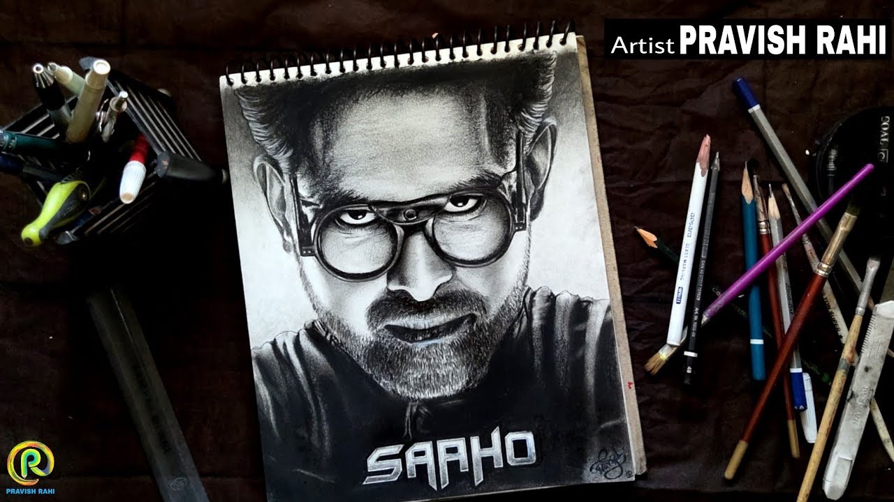 SAAHO || PRABHASH || Realistic pencil sketch drawing || by || Pravish ...