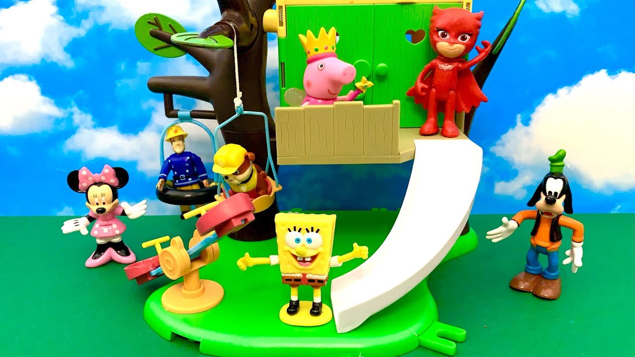 Super Toys Peppa Pig, Fireman Sam, Mickey Mouse, Spongebob, Goofy - YouTube