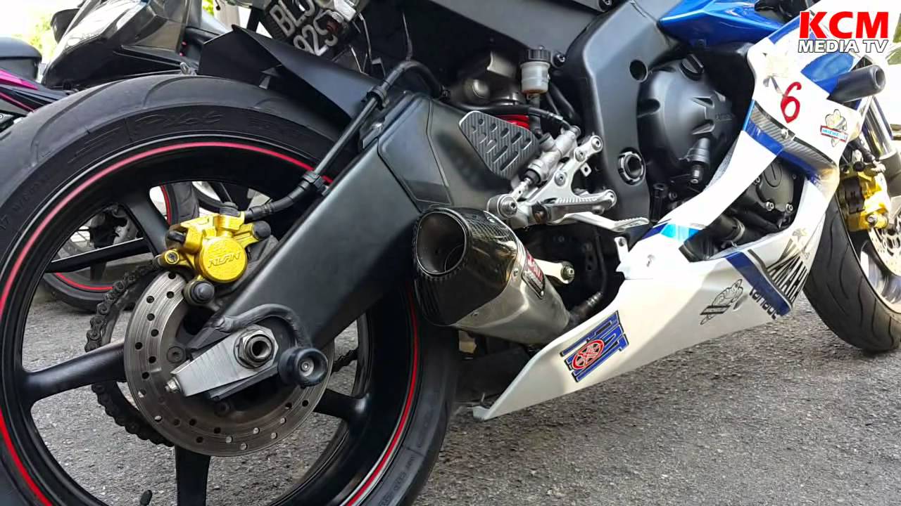 Yamaha R6 with Yoshimura R55 Exhaust Sound - YouTube