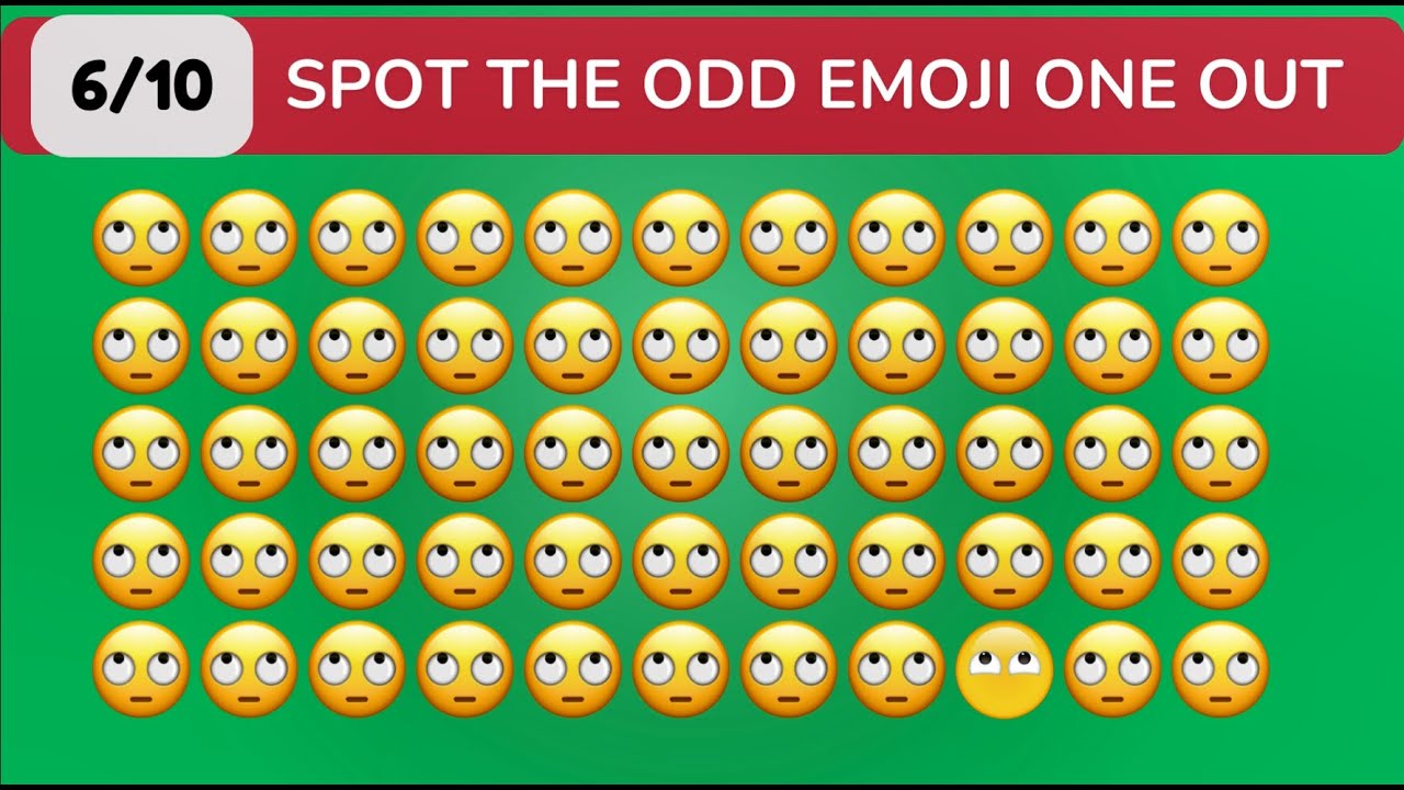 Spot the Odd One Out Emojis - YouTube