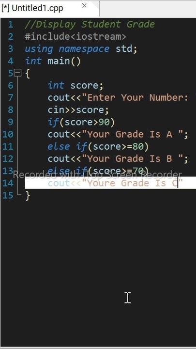 Display Student Grade In C++🔥😱😱|| Cpp Programing #coding #student_grade ...