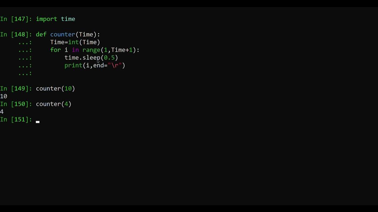 An Easy Python Counter | Counter print on same place | Python Counter ...