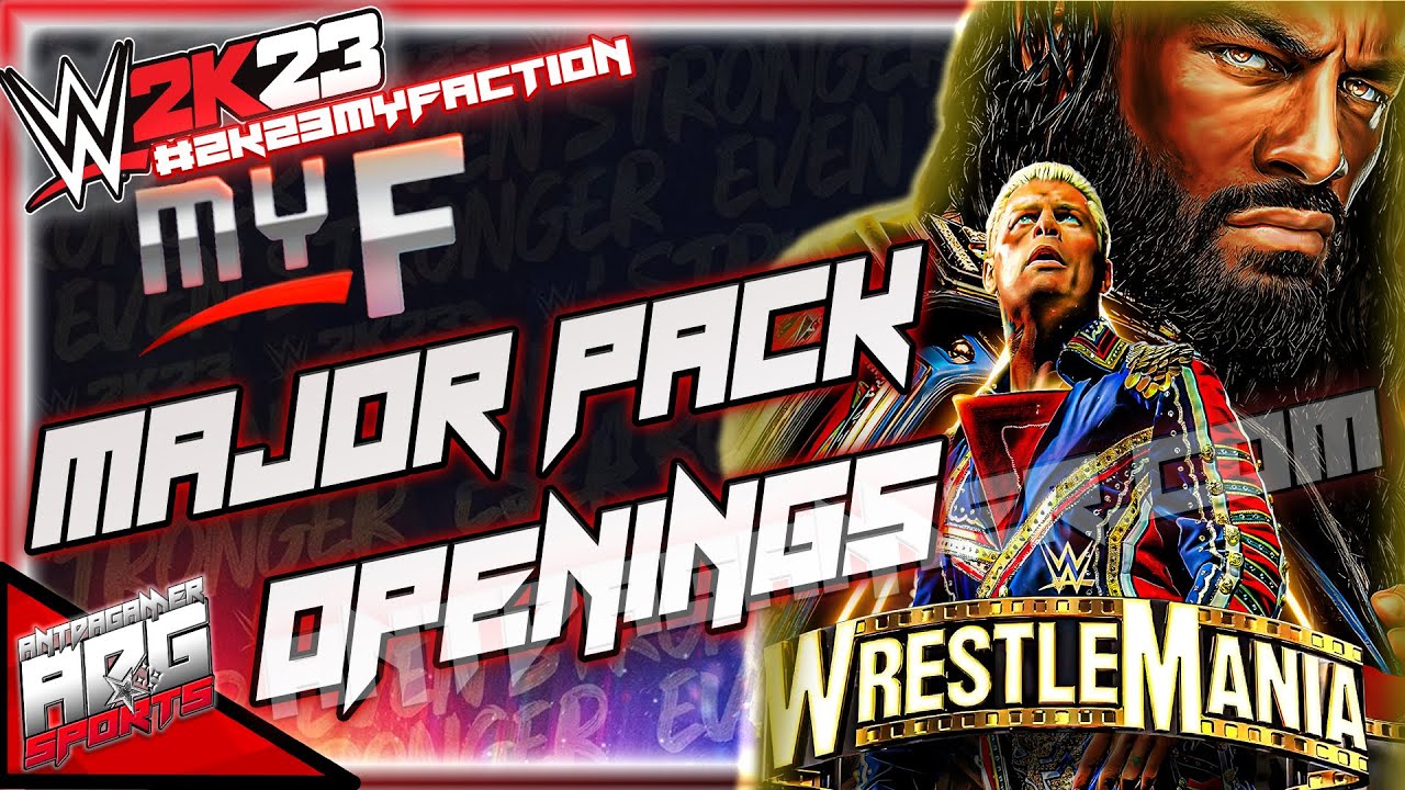 WRESTLEMANIA PACK OPENINGS! WWE 2K23 MYFACTION HUGE HAUL - YouTube
