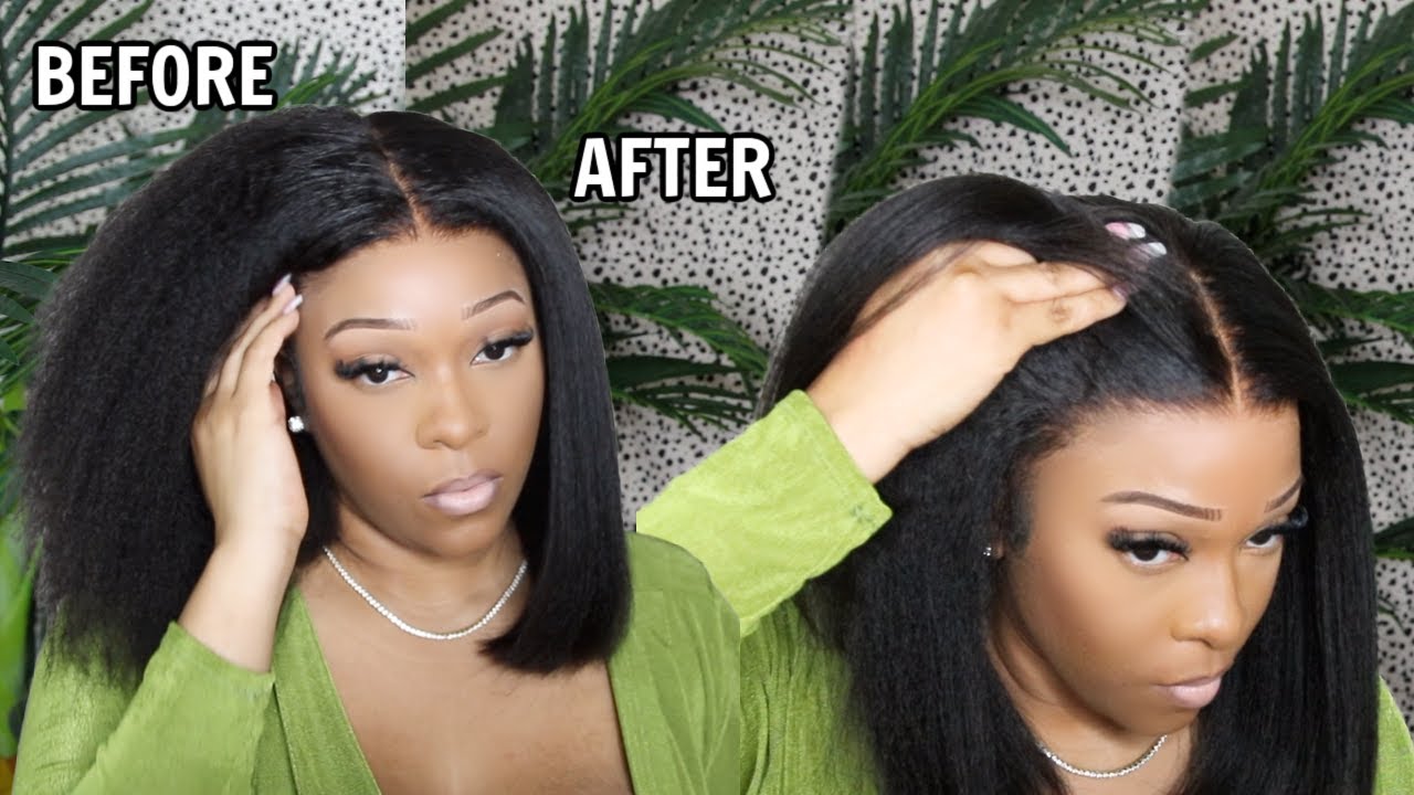 Watch Me Install A Textured Kinky Blow Out Wig With No Baby Hairs ...