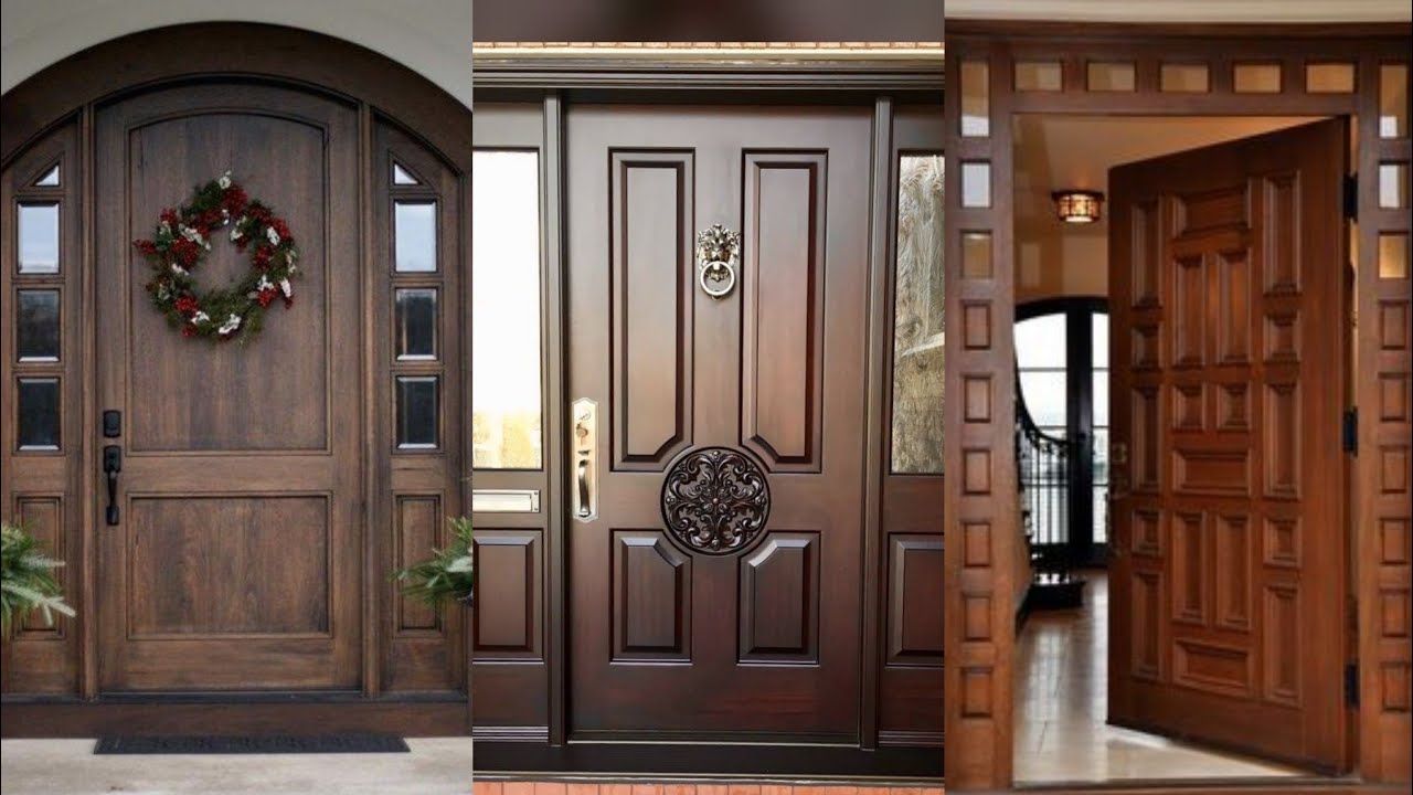 most impressive and beautiful wooden door designs and ideas - YouTube