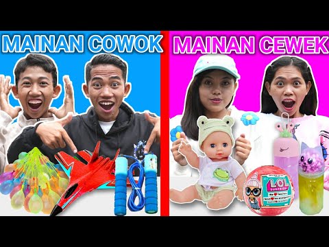 ADU MAINAN COWOK VS MAINAN CEWEK JAMAN NOW?? BORONG SAMPE HABIS | Mikael TubeHD