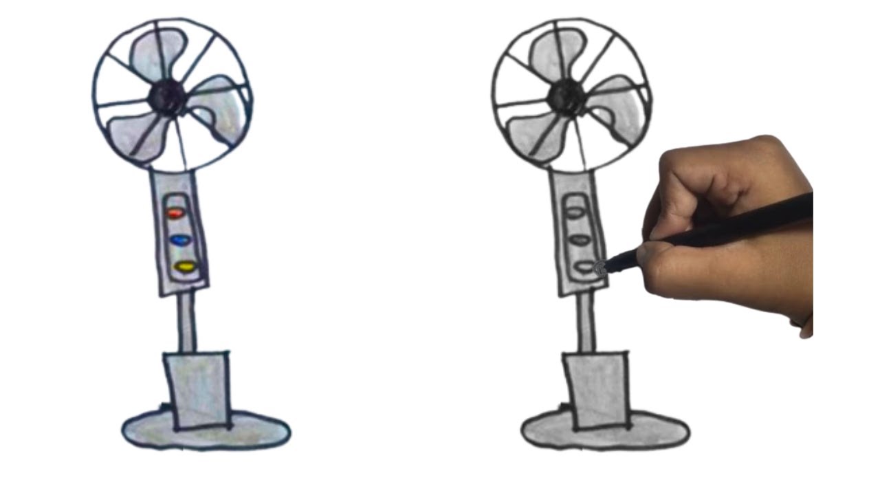 FAN CREATIVE DRAWING! HOW TO DRAW FAN! FAN DRAWING FOR KIDS! - YouTube