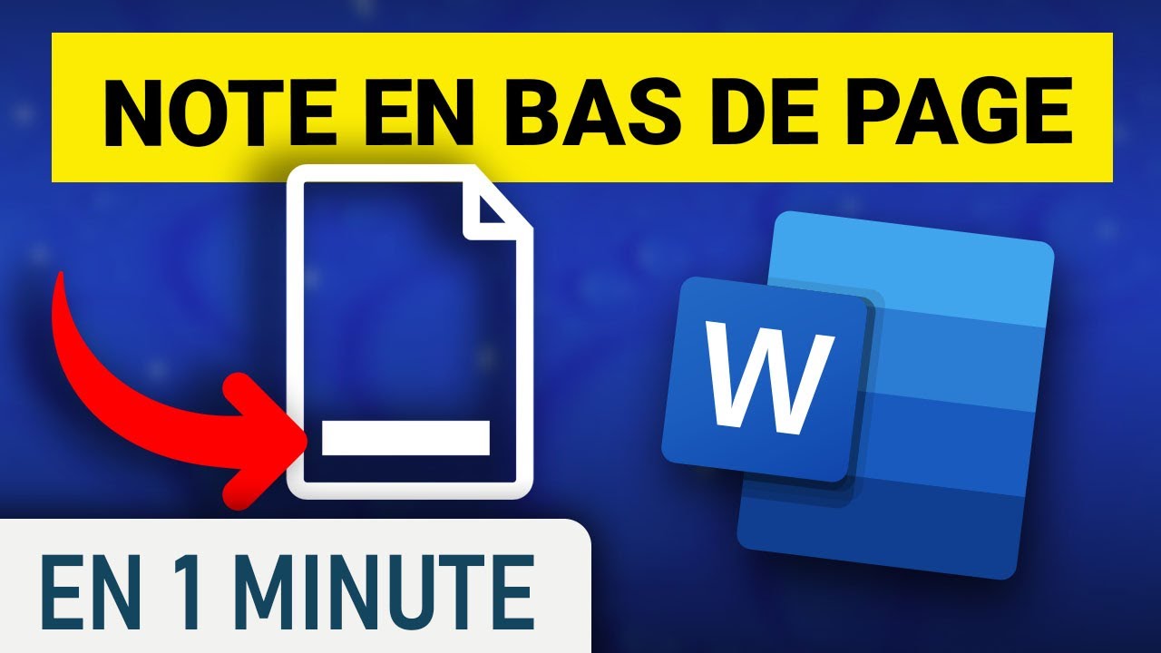 Insérer une note en bas de page sur Word - YouTube