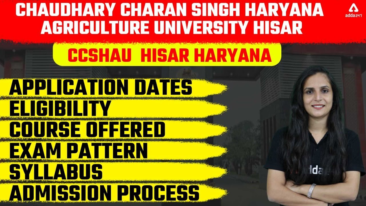 Chaudhary Charan Singh Haryana Agriculture University Hisar | ( CCSHAU ...
