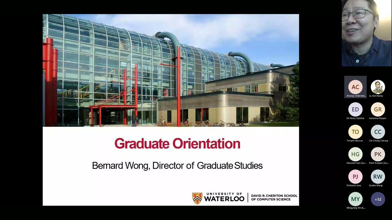 2022/2023 Computer Science Grad Student Orientation - Part One - YouTube