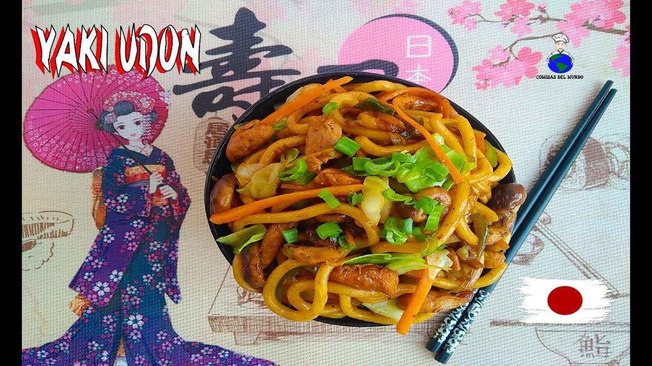 Yaki Udon de Pollo con Salsa Yakisoba Casera | Receta Japonesa - YouTube