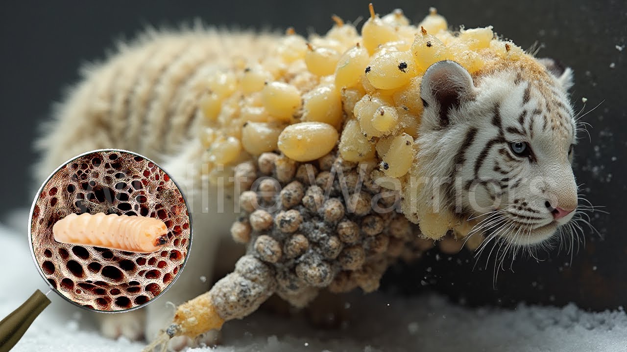 This White Tiger Cub’s Exploration Is Halted by Growing Barnacle ...