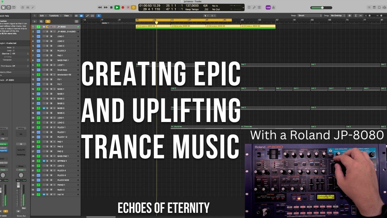 Creating a original epic and uplifting trance song using the Roland JP ...