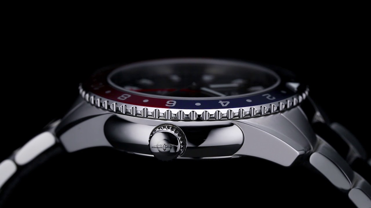 Rotary Gents Stainless Steel Red / Blue GMT Henley - GB05108/30 - YouTube