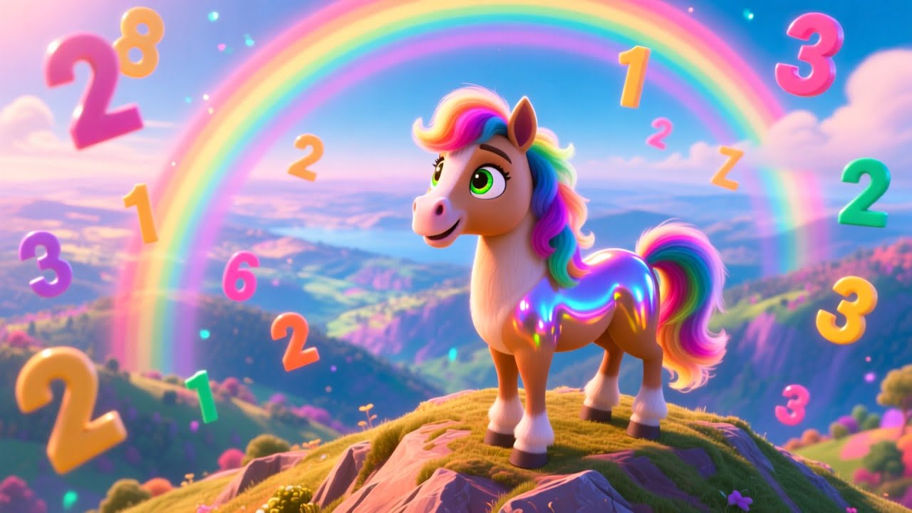 Learn 123 With Little Horse 🐴🔢 | Counting 1 to 10 for Kids | Fun ...