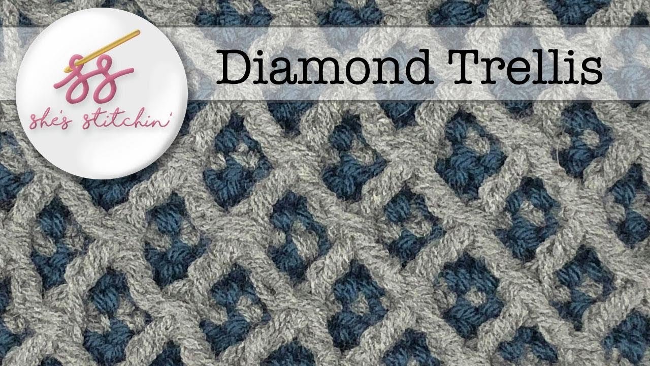 Diamond Trellis Tutorial: Just Another Crochet Along - YouTube