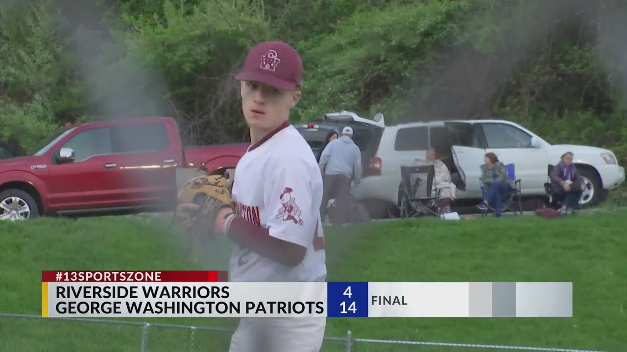 George Washington baseball beats Riverside by ten - YouTube