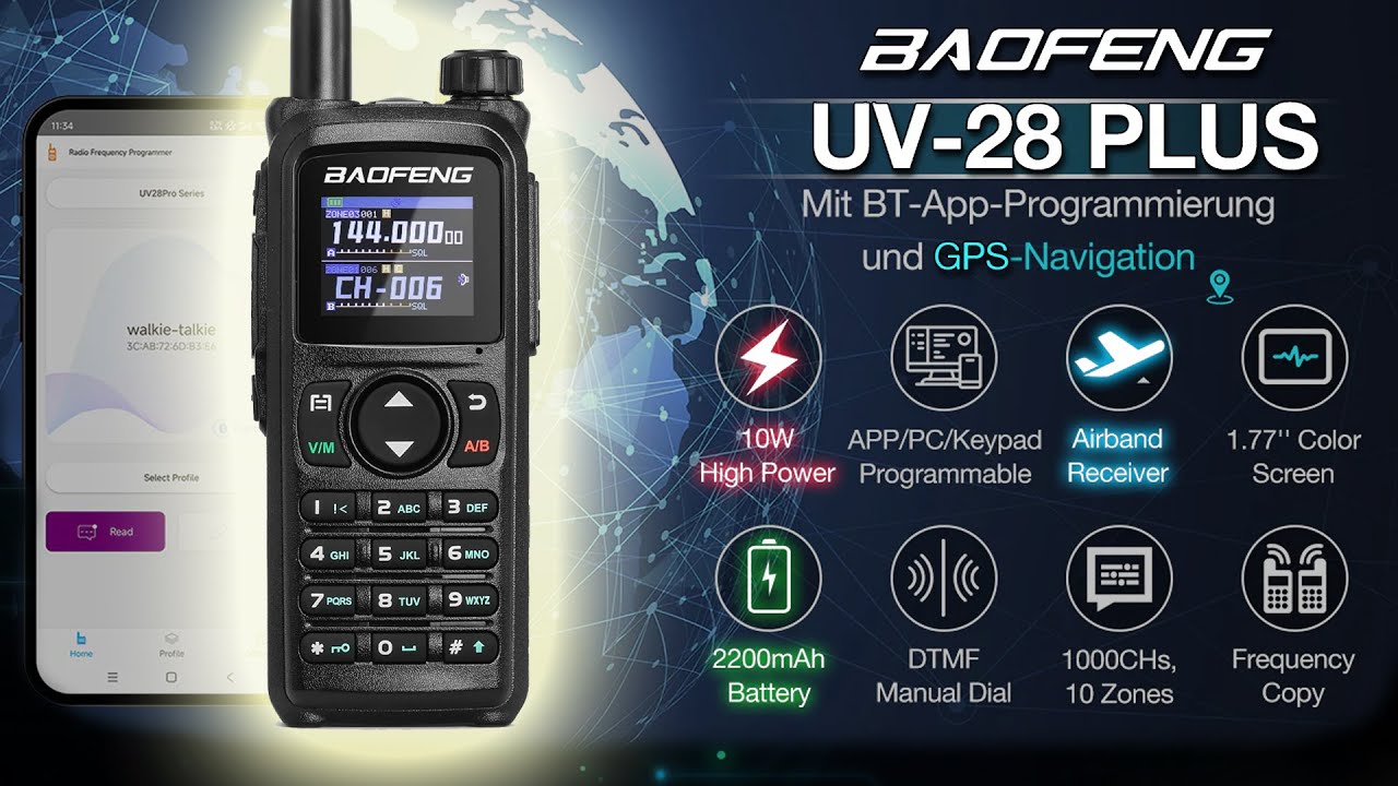 Baofeng UV-28 Plus Review: 10W Power, GPS, BT & Tri-Band — The Ultimate ...