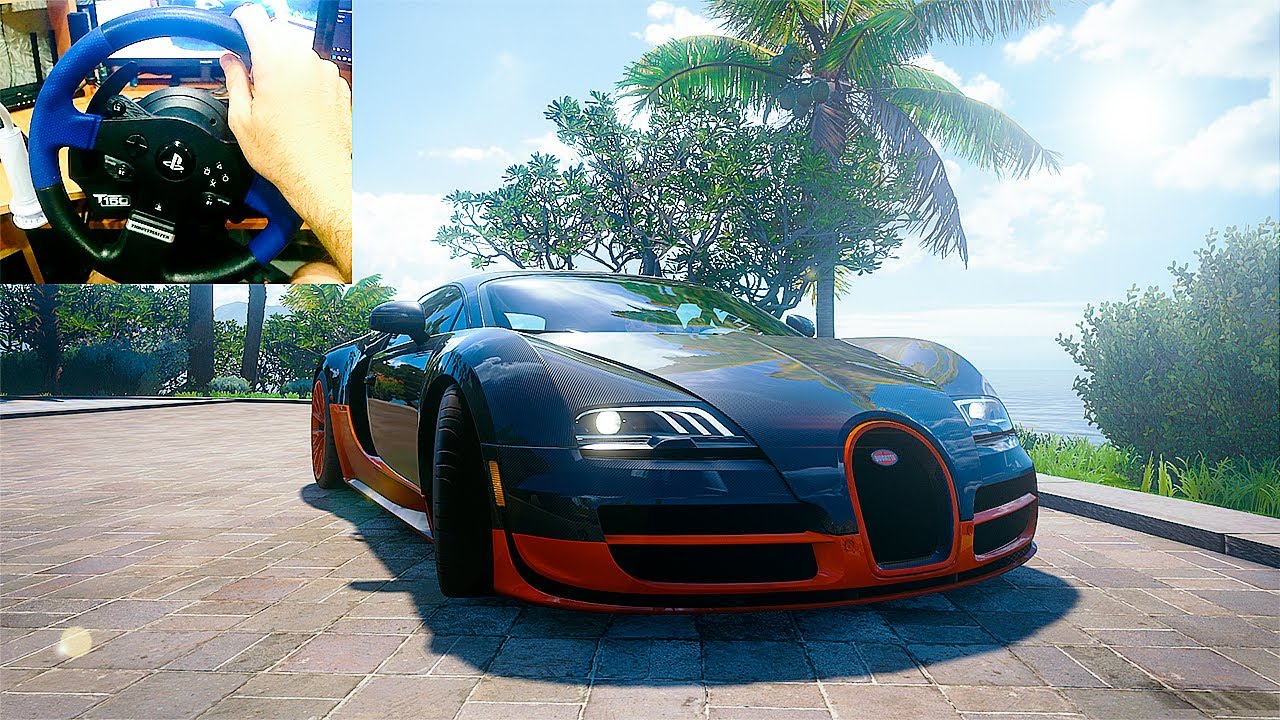 Bugatti Veyron | Forza Horizon 5 | Thrustmaster T150 RS gameplay - YouTube