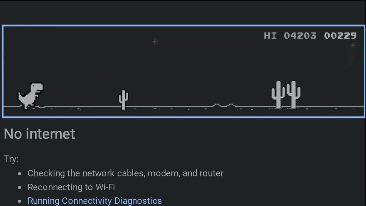 google dinosaur game - YouTube