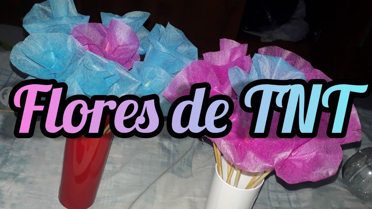 Como fazer flor de TNT passo a passo - YouTube