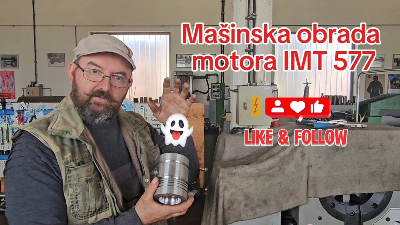 Mašinska obrada motora IMT 577 - YouTube