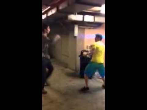 White boy getting dropped by 360 slap during slap fight - YouTube