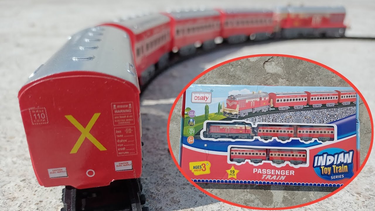 Miniature Rajdhani Express Indian Train Set in Red Color Unboxing ...