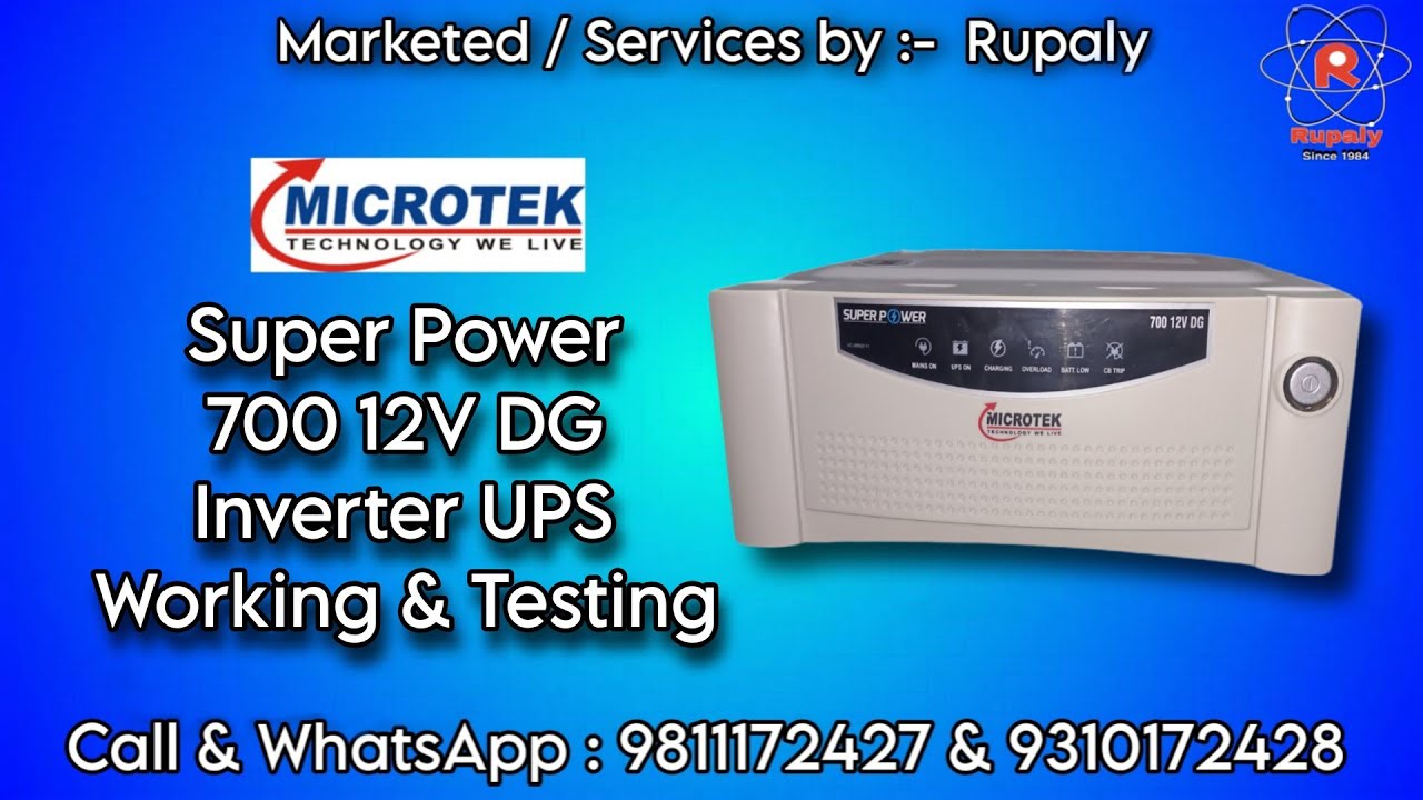 Microtek Super Power 700 12V DG Working & Testing #Microtek # ...