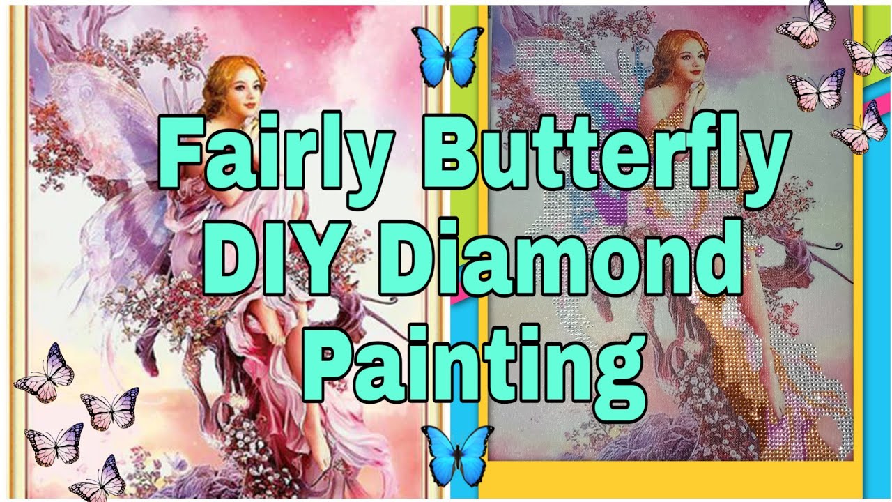 5D Fairy Butterfly DIY Diamond Painting Cross Stitch Craft - YouTube