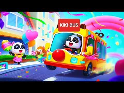 Tiny Kiki and Miumiu School bus |Photoshoot | Check Up | Kids Cartoon ...