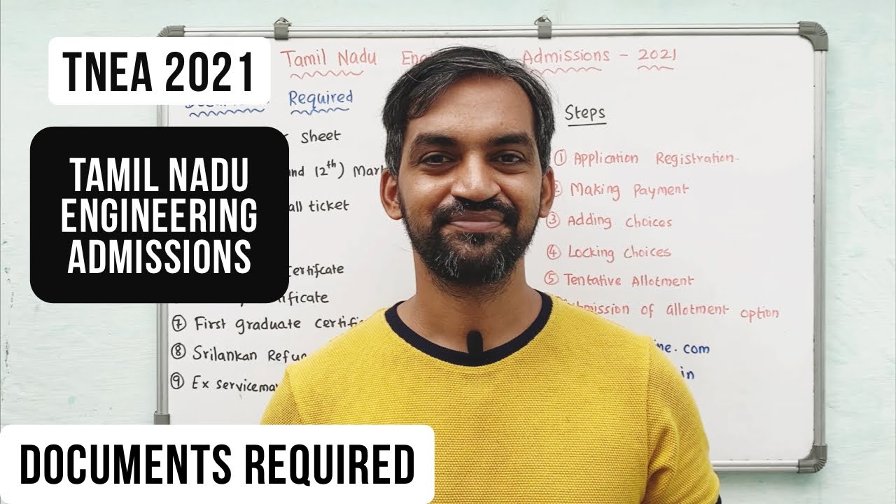 TNEA 2021 | Tamil Nadu Engineering Admissions | Documents Required ...