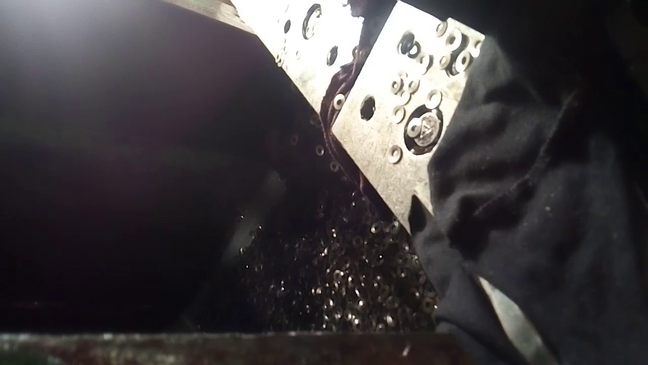 Progressive die washer separated and scrap sorting - YouTube