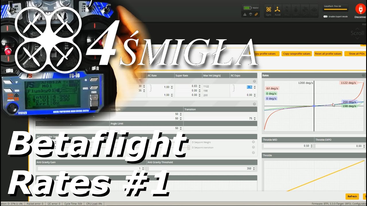 Betaflight - ustawiamy Rates cz.1 - YouTube