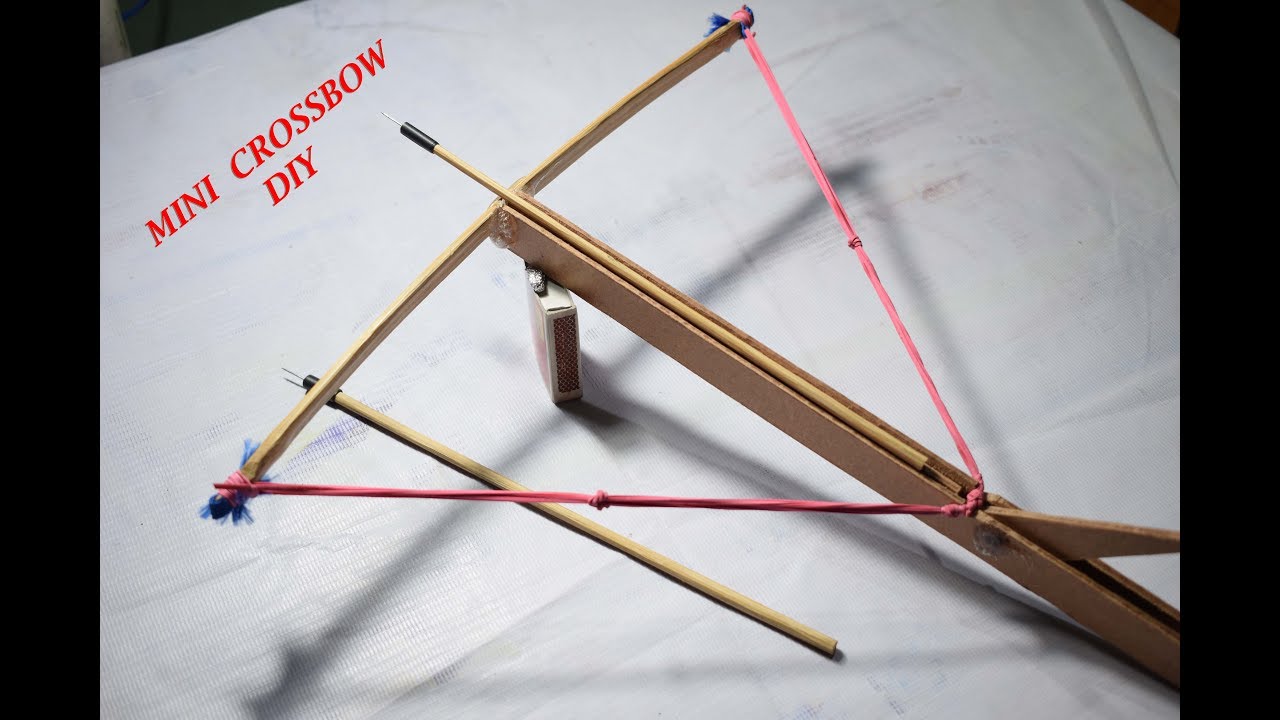 how to make a mini crossbow at home | how to make a mini crossbow with ...