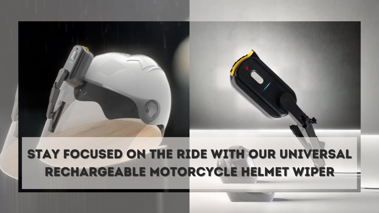 Universal Rechargeable Motorcycle Helmet Wiper - Waterproof Helmet ...