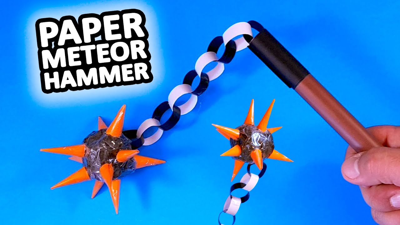 How to Make Paper Meteor Hammer from A4 paper - YouTube
