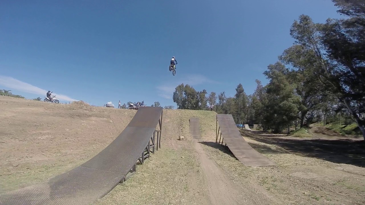 Riding the Deegan Compound!!! Almost dying on the freestyle ramp ...