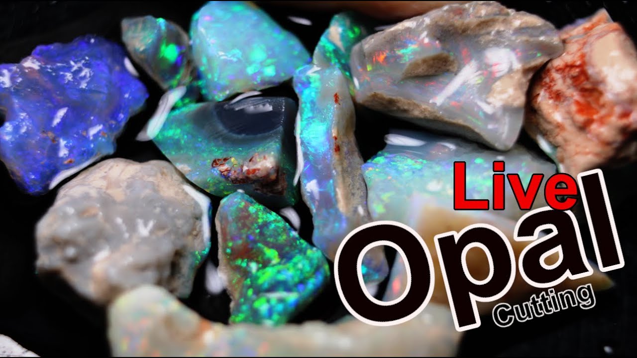 Cutting Opal Variety Black Brazilian Coober!! Opala - YouTube