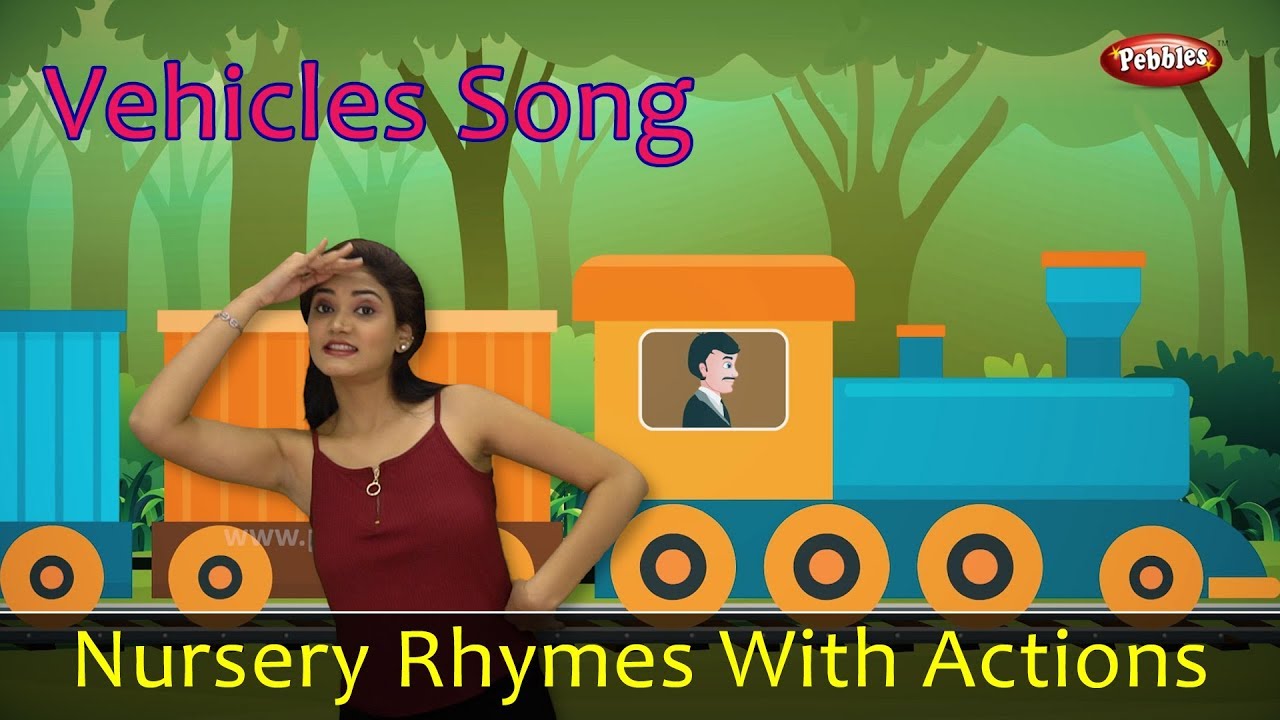 Vehicles Song For Kids | Puffer Train Rhymes | Nursery Rhymes For Kids ...
