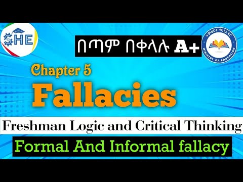 Freshman Logic And Critical Thinking Chapter 5 በአማረኛ|Ethiopian Freshman ...