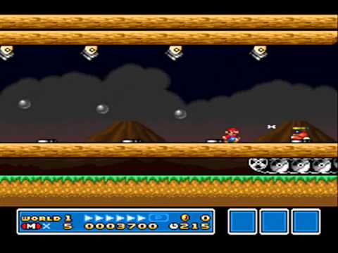 SMB3 for Super Mario All-Stars Custom Level #245 - Big Tank Battle ...